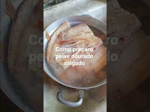 como  fazer para retirar o excesso de sal do peixe seco dourado do amazonas #marajó #vidanaroça