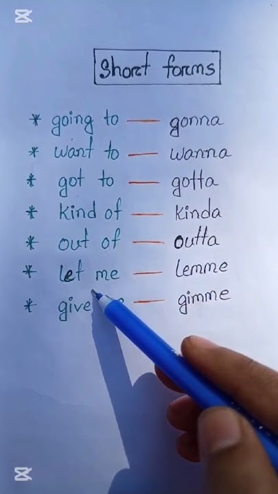 Short forms | english tips 😍 #english #education #learning - YouTube