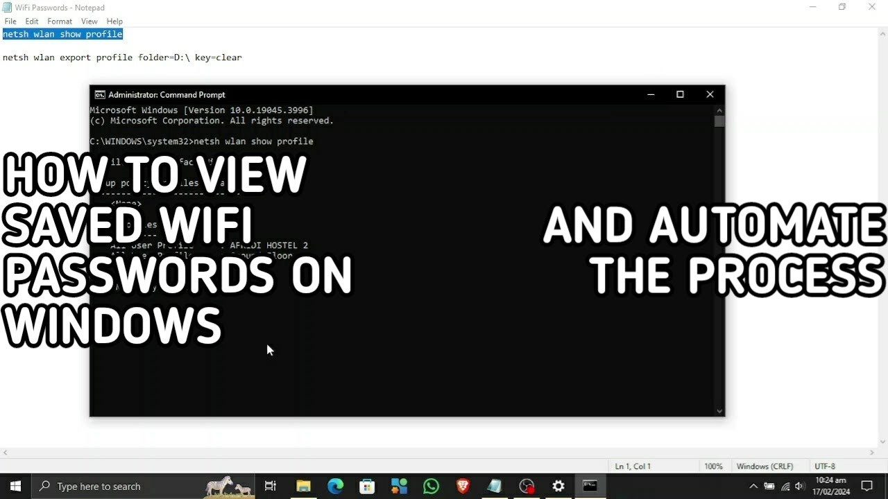 How To View And Export Saved Wifi Networks Automatically On Windows Using Command Prompt Cmd