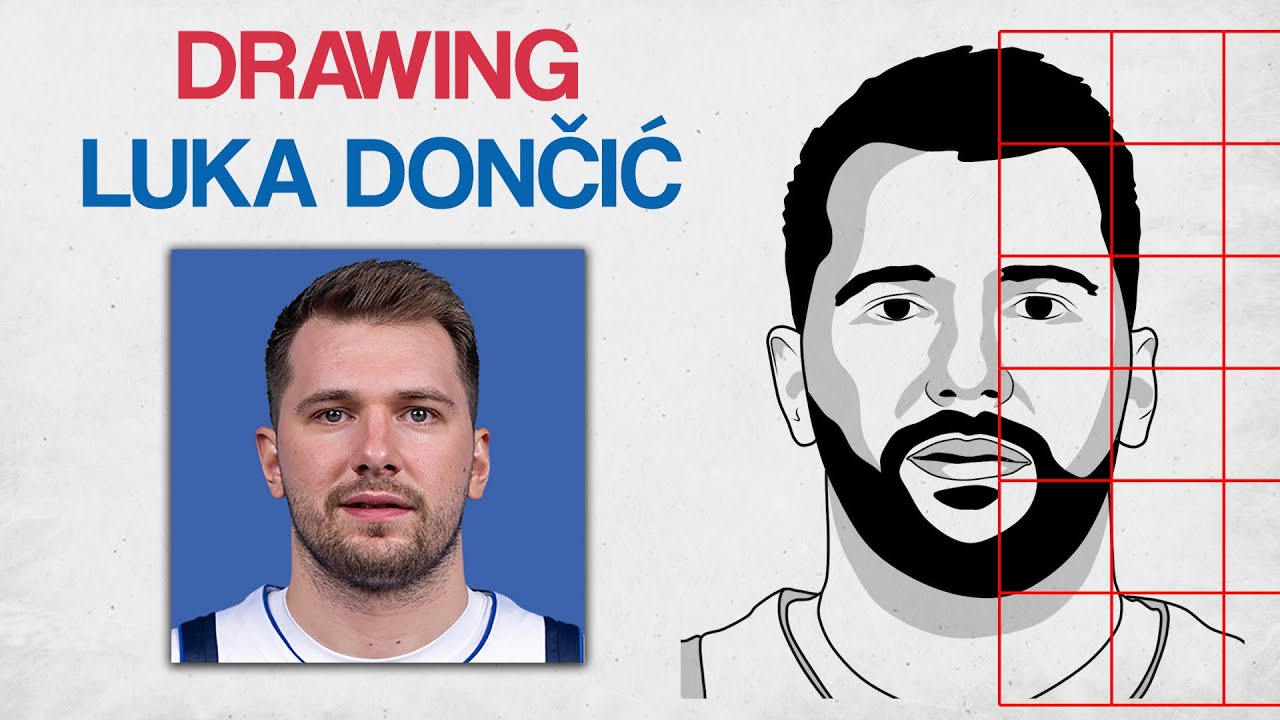HOW TO DRAW LUKA DONCIC - Easy Drawing Tutorial - Face Drawing - YouTube