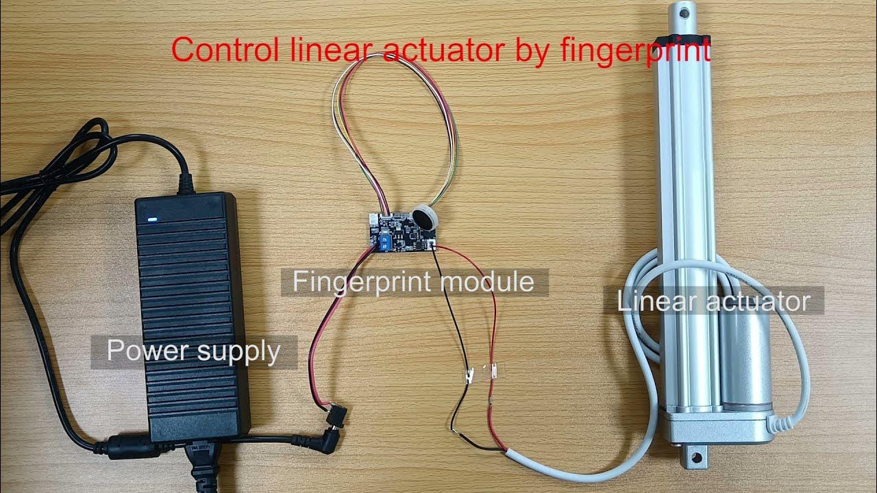 How to control linear actuator by fingerprint - YouTube