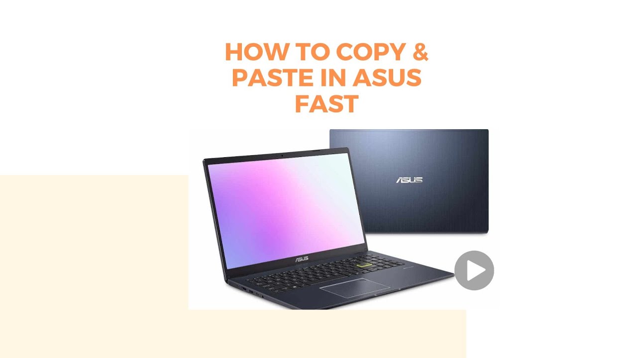 how to copy and paste in Asus laptop faster - YouTube