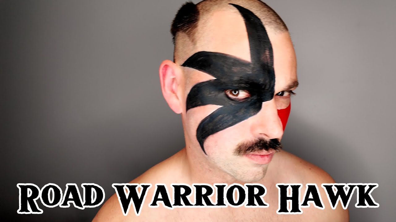 Road Warrior Hawk Face Paint Tutorial (WWE, WCW) - YouTube