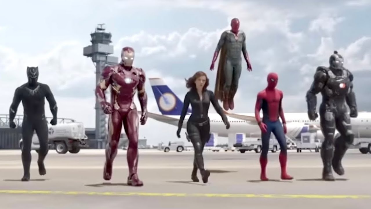 Iron Man Army vs Captain America Army- Airport Battle Scene- CAPTAIN ...