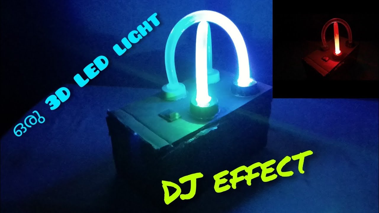how to make a DJ LED light with 3D effect | Tech World | Malayalam ...