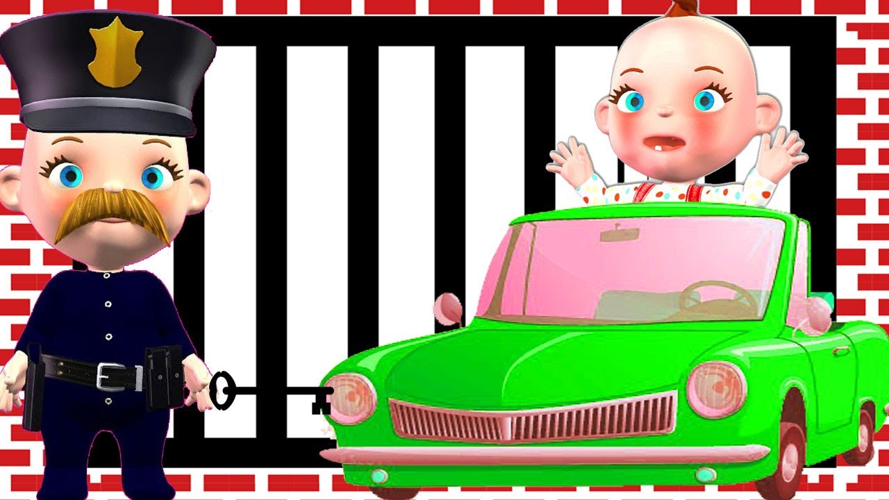 Bad Kid Driving Parents Car Police Arrest Thief Fails Nursery Rhymes ...