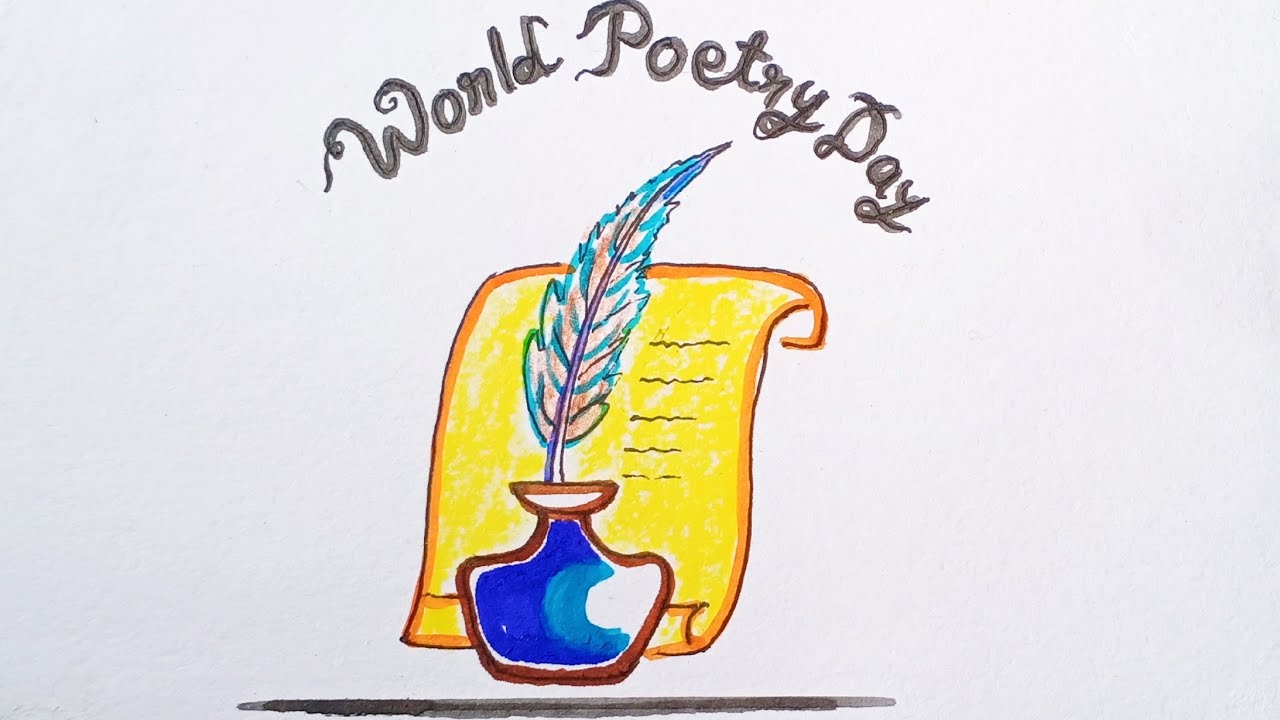 World Poetry Day Drawing || Poetry Day Drawing Easy || Poetry Day ...