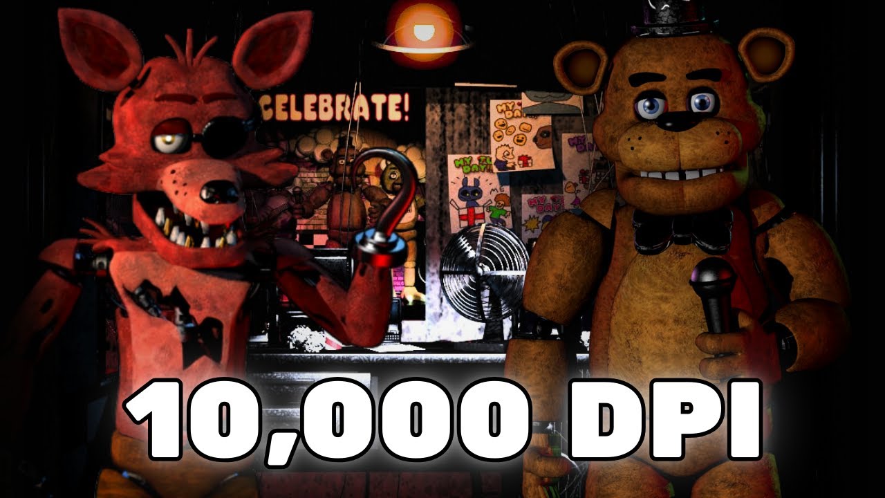 Is It POSSIBLE To Beat FNAF 1 With 10,000 DPI? - YouTube