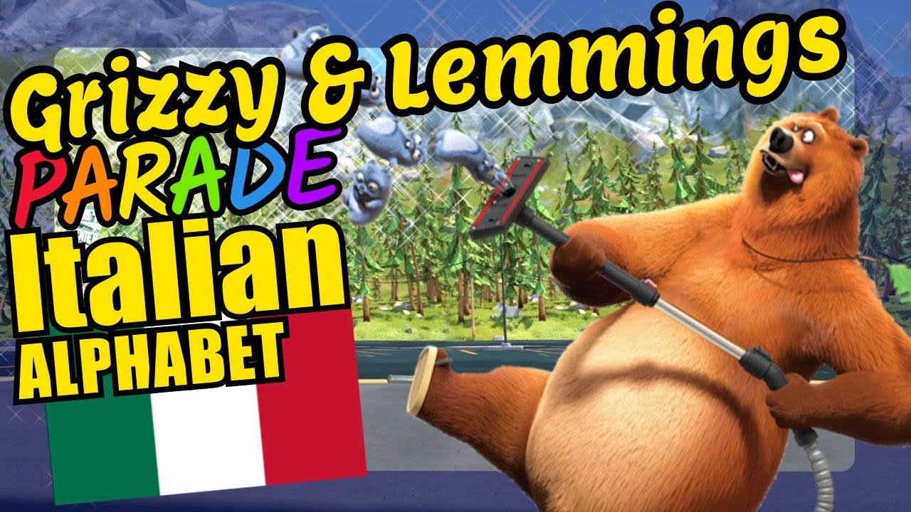 Grizzy and Lemmings Teaching the Italian Alphabet Letters Educational ...