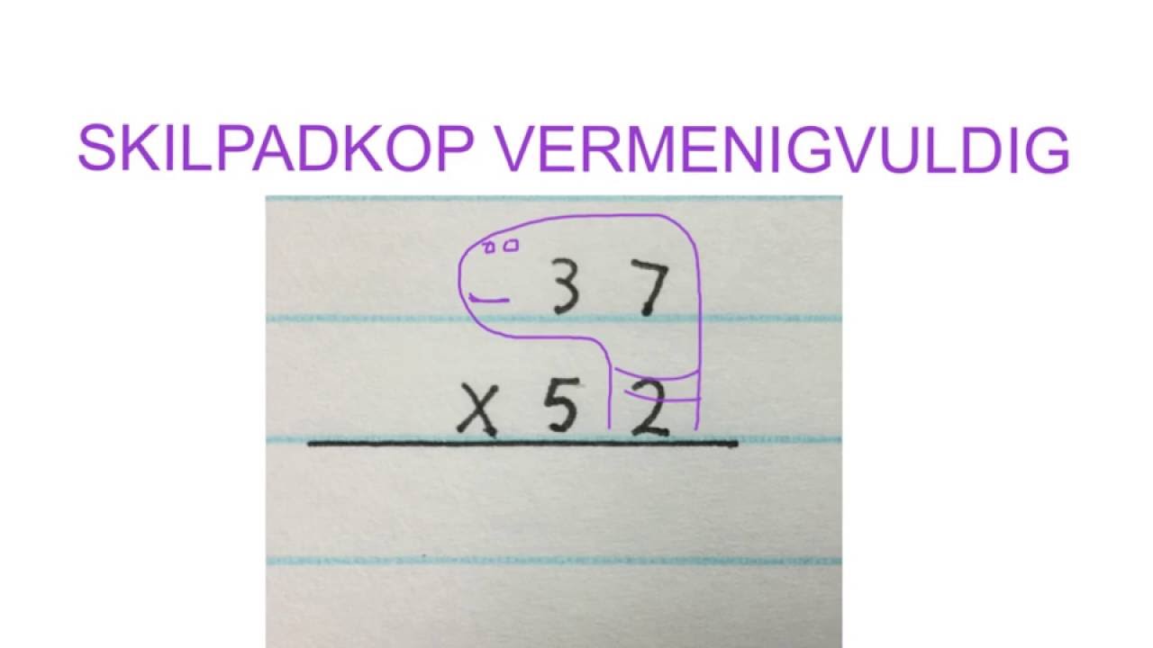 Skilpadkop vermenigvuldig (mathdou) graad 5 tot 9 - YouTube