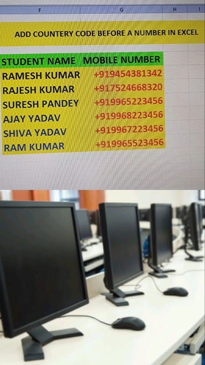 How to add country code before number in excel #trending #computer #instagram #youtubeshorts # ...