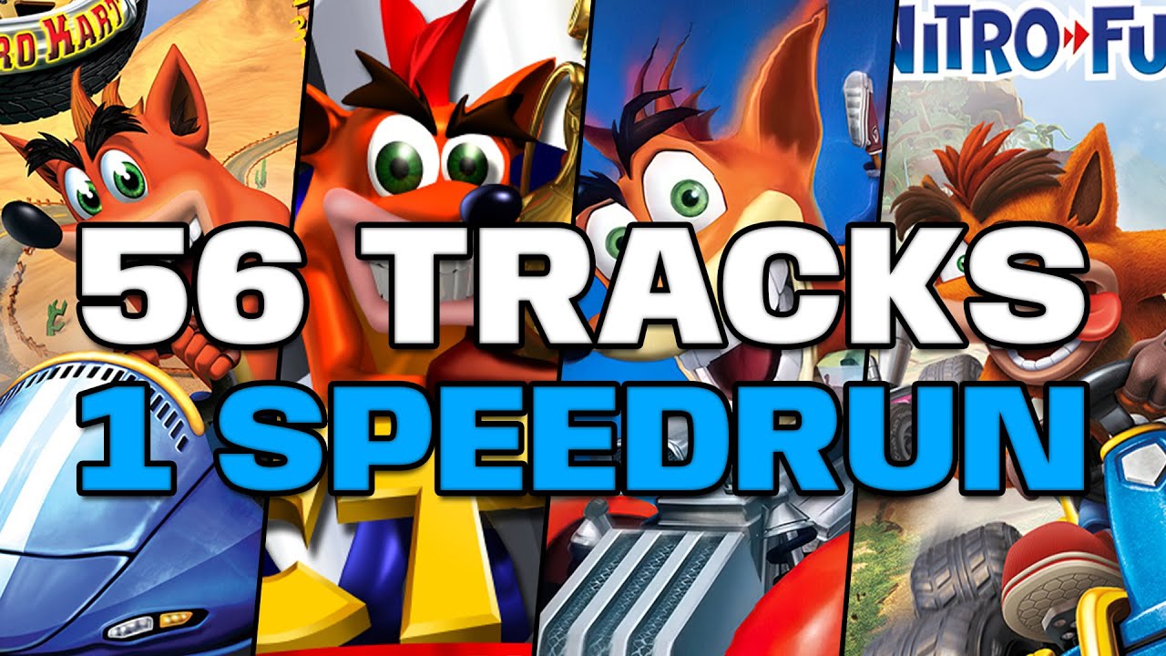 Speedrunning EVERY UNIQUE TRACK in Crash Bandicoot Racing Games! - YouTube