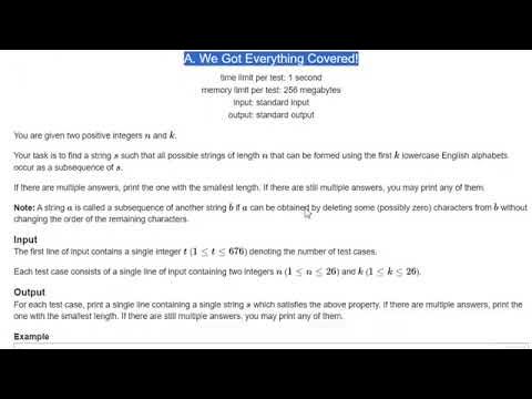 We Got Everything Covered solution | Codeforces solution Round #912(Div. 2) - YouTube