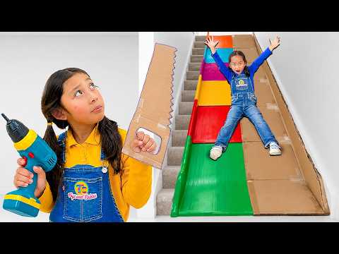 Maddie and Alexa Build Ultimate DIY Carnival at Home