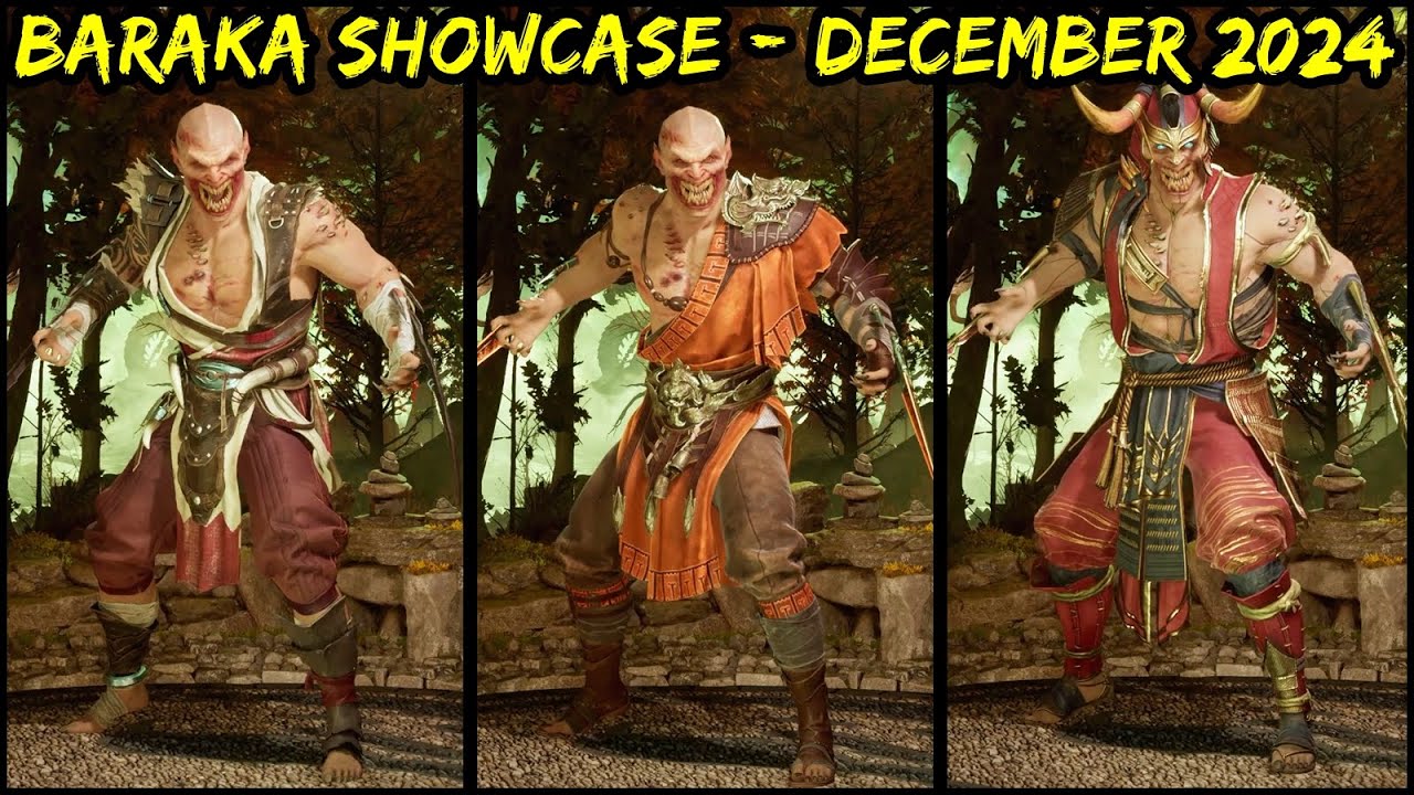 Baraka Showcase - Gear & Skins (December 2024 Update) - Mortal Kombat 1 ...