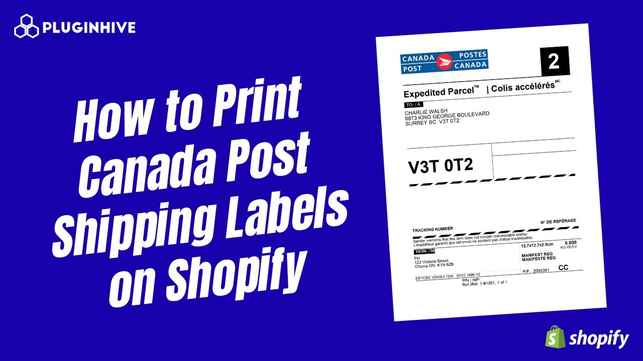 How to Print Canada Post Shipping Labels on Shopify Automatically - YouTube