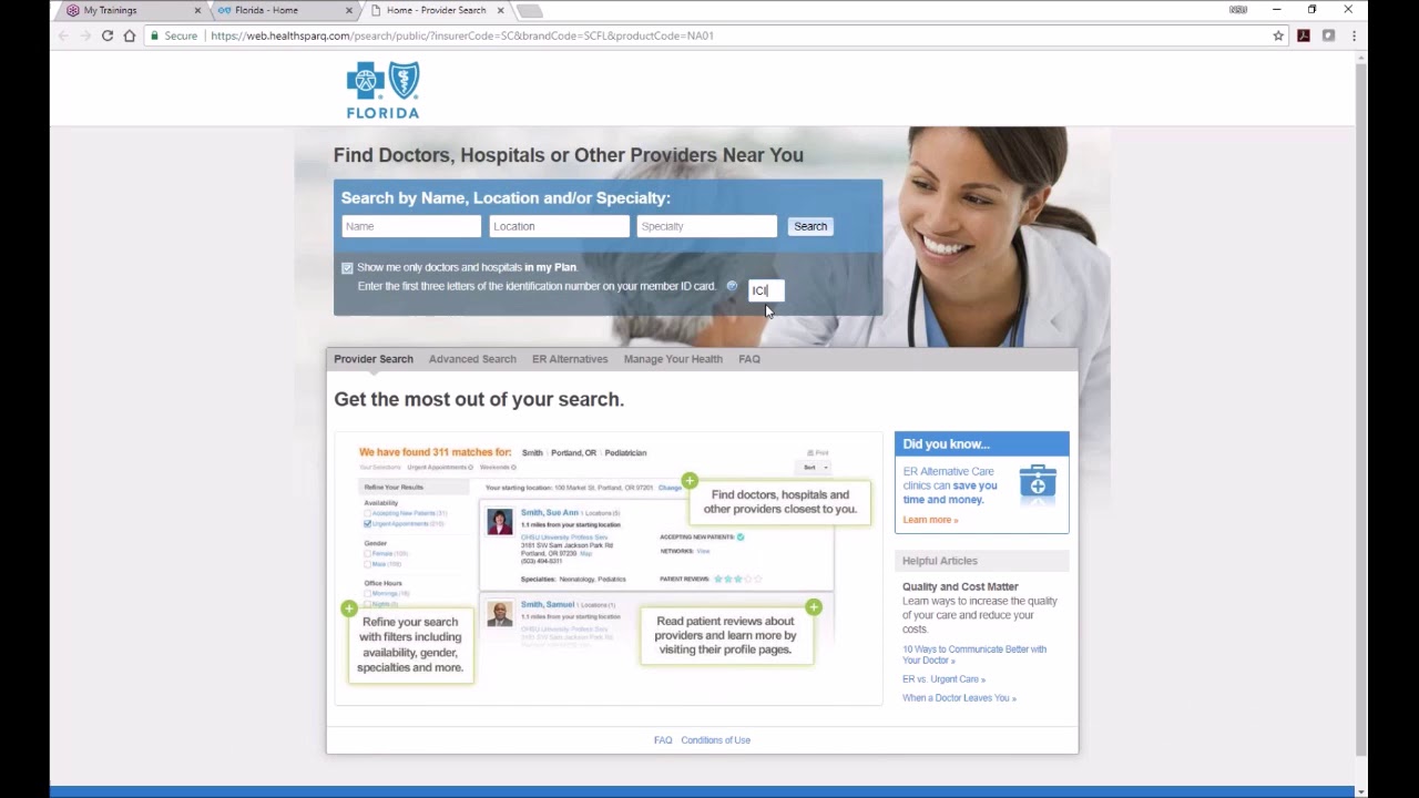 Searching for an In-Network Medical Provider - YouTube