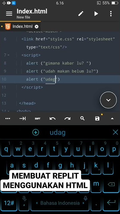 Script HTML | Membuat Replit Pesan Buat Crush Menggunakan HTML #shorts #fyp - YouTube