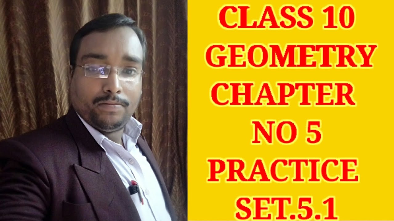 CLASS 10 GEOMETRY CHAPTER NO 5 PRACTICE SET NO 5.1 Q. NO. 7&8 - YouTube