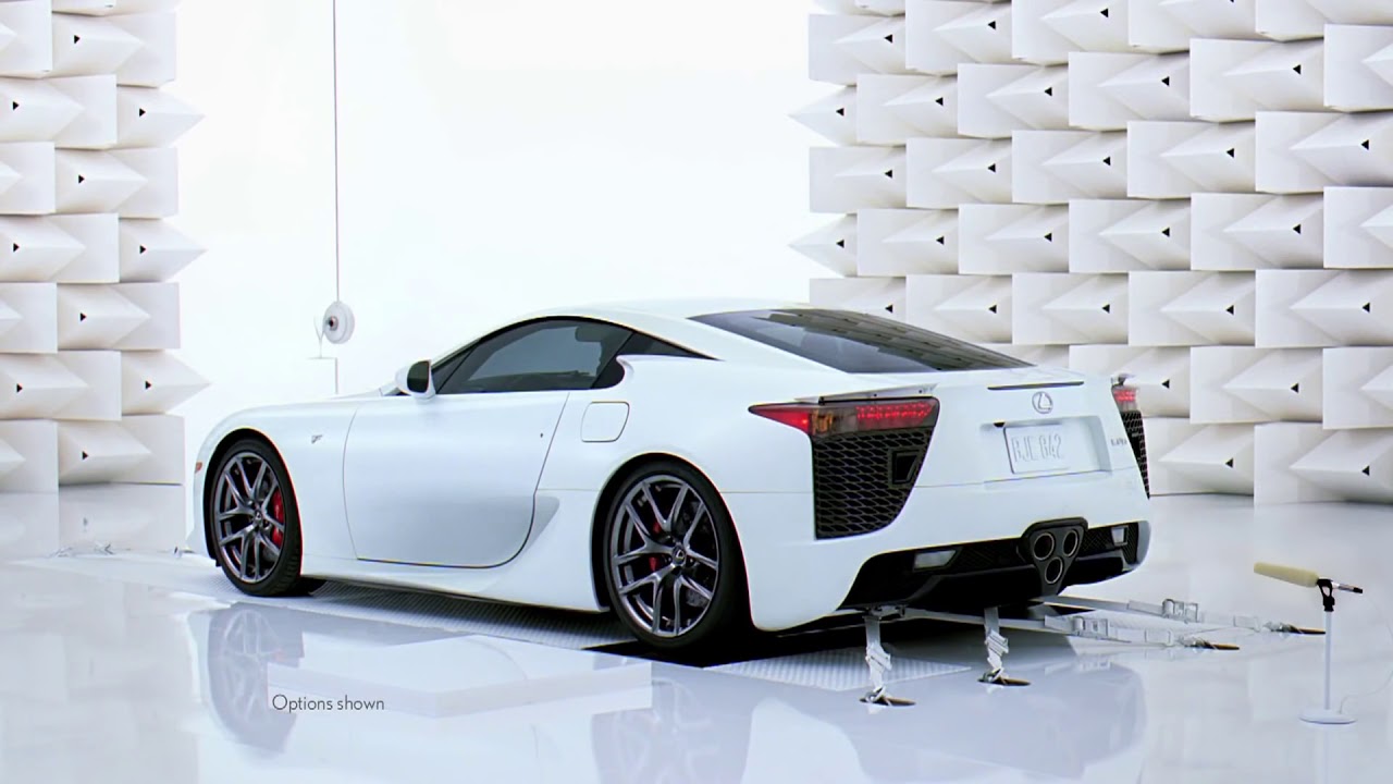 2010 Lexus LFA Exhaust Note breaks Champagne glass - YouTube