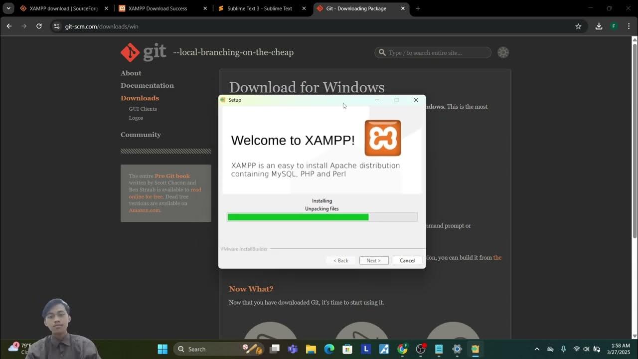 Tutorial download dan install XAMPP, Sublime Text 3, dan Git - YouTube