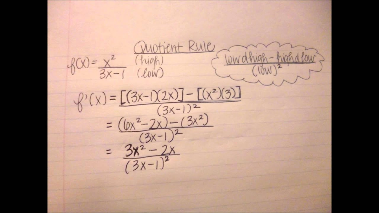 The Derivative Song - YouTube