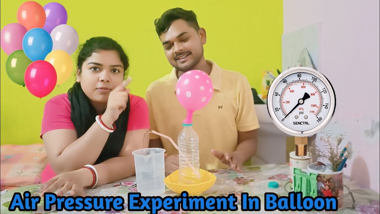 Air Pressure Experiment In Balloon||@ajitjuhivlogs - YouTube