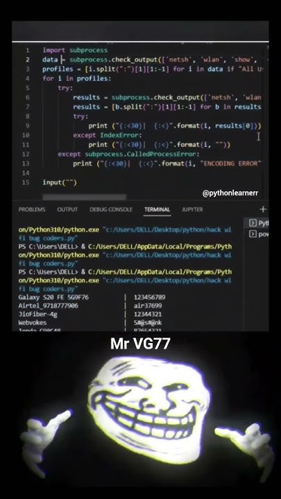 How to hack wifi with python #hacker #python #viral #educational - YouTube