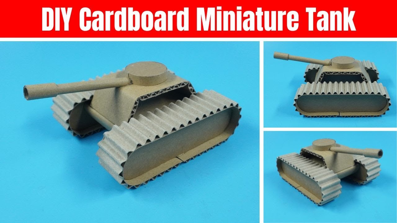 How to make miniature Tank | DIY Cardboard Tank | DIY Cardboard Combat ...