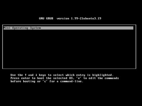 Mini Operating System 0.0.01 - YouTube