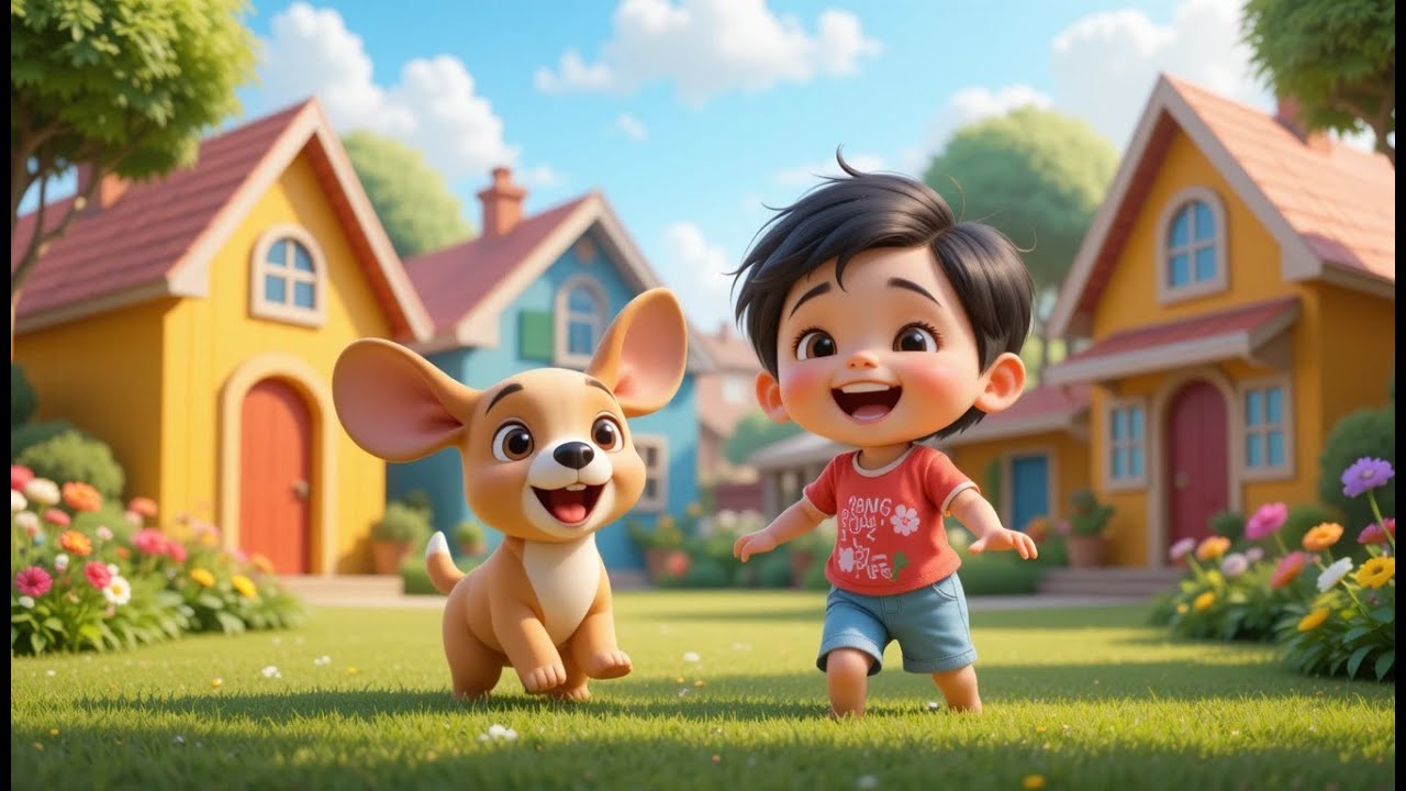 This Little Dog Lives Alone Rhyme Song | Popular Nursery Rhyme & Fun ...