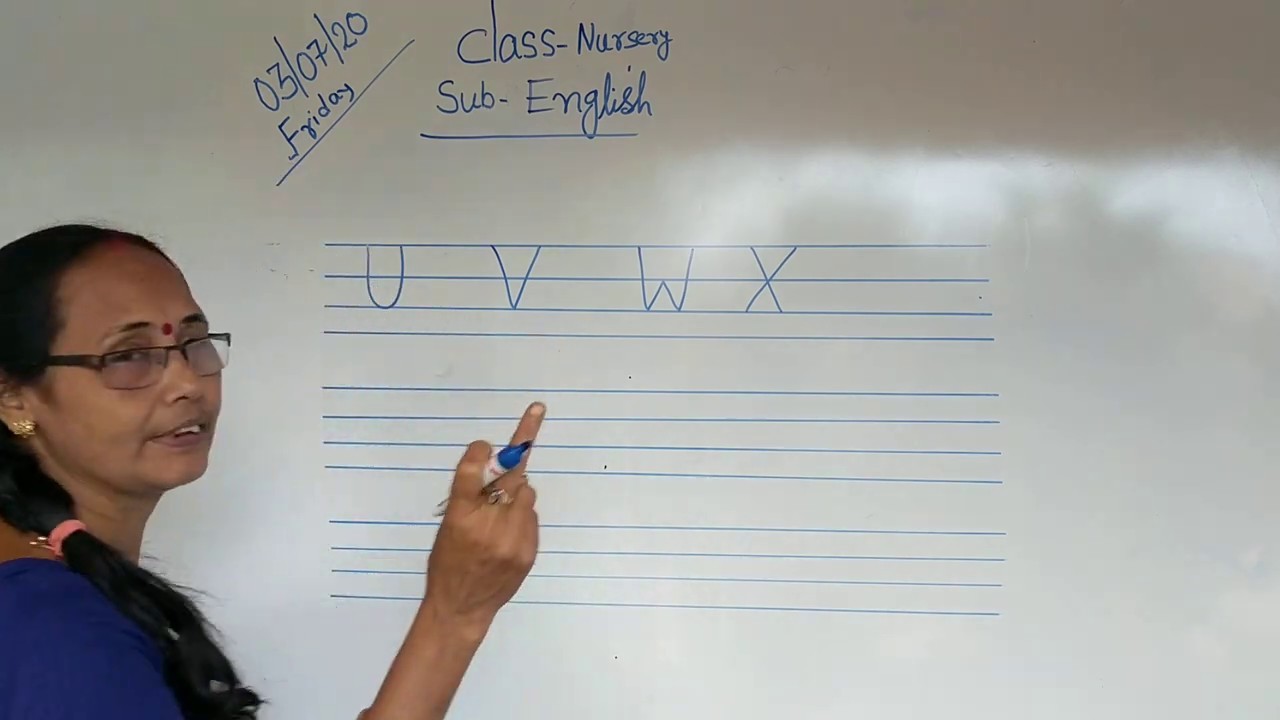 Nursery / English / UVWX Practice 03/07/2020 - YouTube