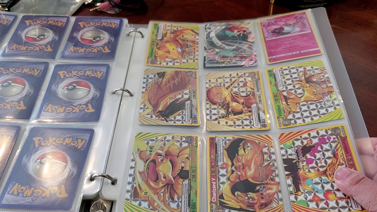 My Binder of Pokémon Cards Charizard Y Break Card Part 11 - YouTube