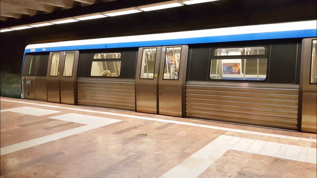 [4K]Bucharest Metro-Trains(BOMBARDIER & CAF) at Piața Sudului(M2) and ...
