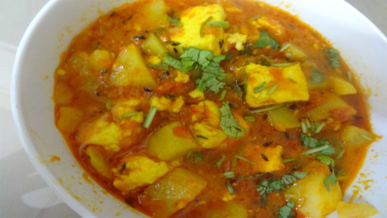 Aloo Paneer Recipe (Hindi) - Navratri Recipe - How To Make Aloo Paneer ...