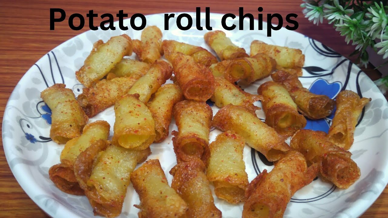 Potato Roll Chips ! Double Crispy Fried Potatoes ! Potato Roll Chips ...