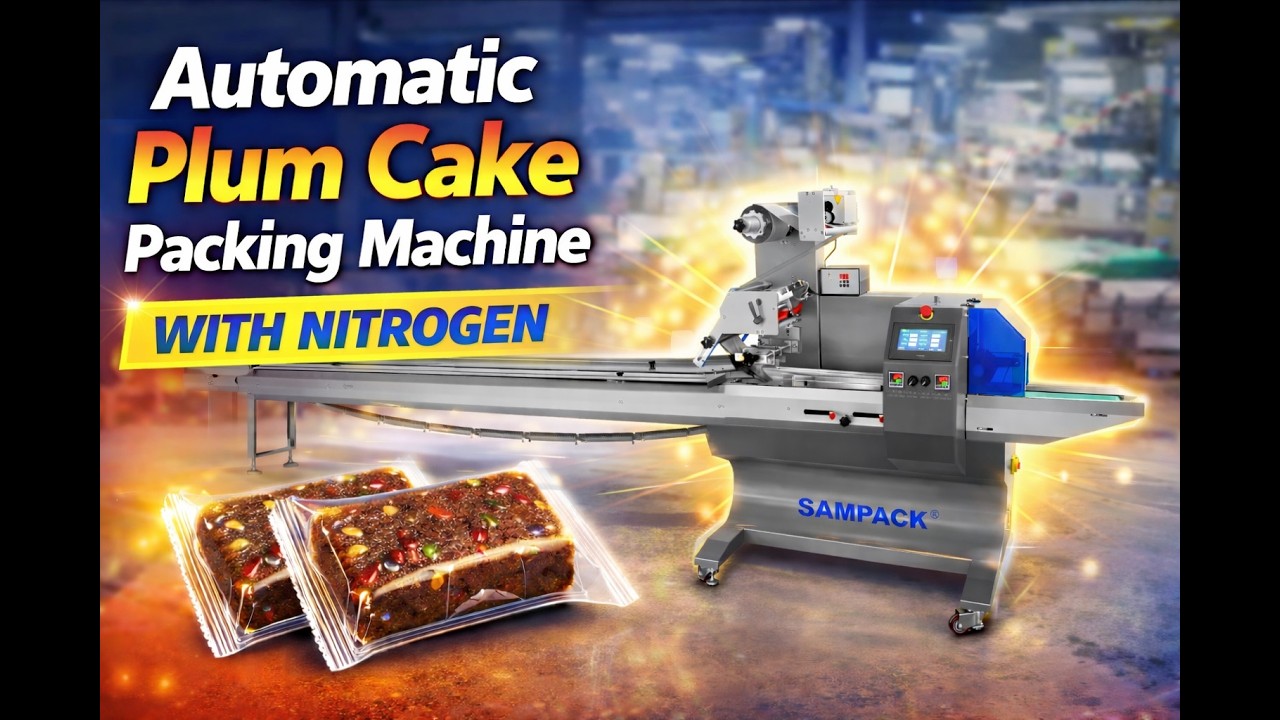 Automatic Plum Cake Packing Machine | Nitrogen Flush for Long Shelf ...
