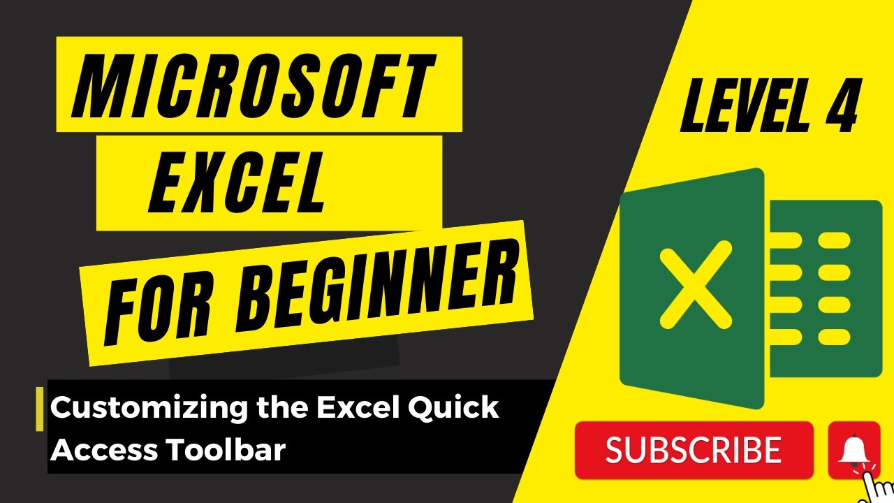 Microsoft Excel Tutorial Beginner Level 4 Customizing The Excel Microsoft Excel Tutorial Beginner Level 4 Customizing The Excel