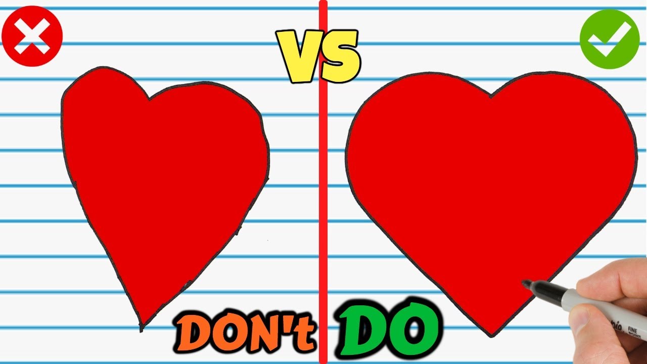 DOs & DON'Ts Drawing | How to Draw a Heart for Valentine's Day