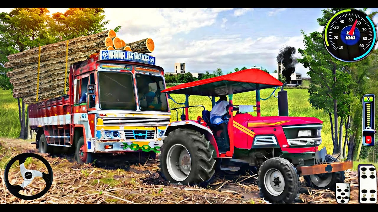 Real Cargo Tractor Pulling Simulator - Offroad Chained Truck Towing ...