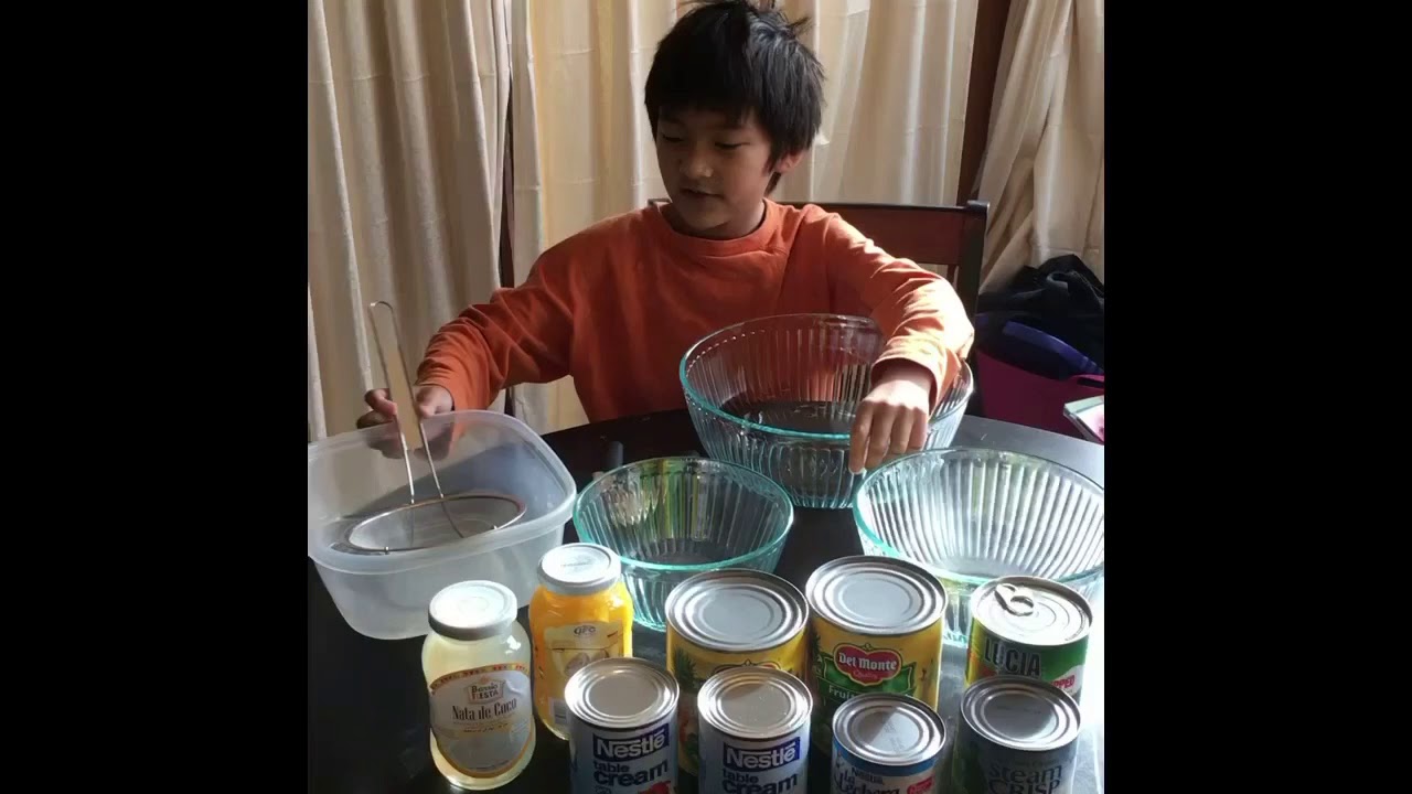 Paco demonstrating how to make Filipino fruit salad a Filipino holiday ...
