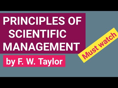 Principles of Scientific Management by F. W. Taylor | Class 12 ...