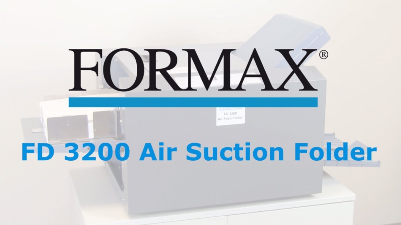 Formax FD 3200 Automatic Tabletop Document Paper Folder - YouTube