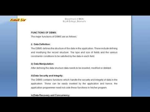 #Functions_of_DBMS - YouTube