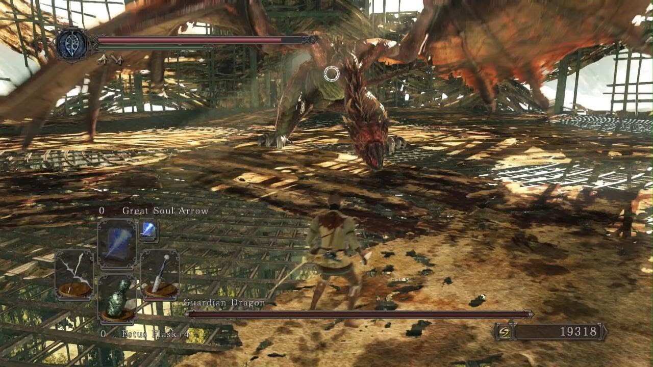 DARK SOULS II Boss Fight: Guardian Dragon - YouTube
