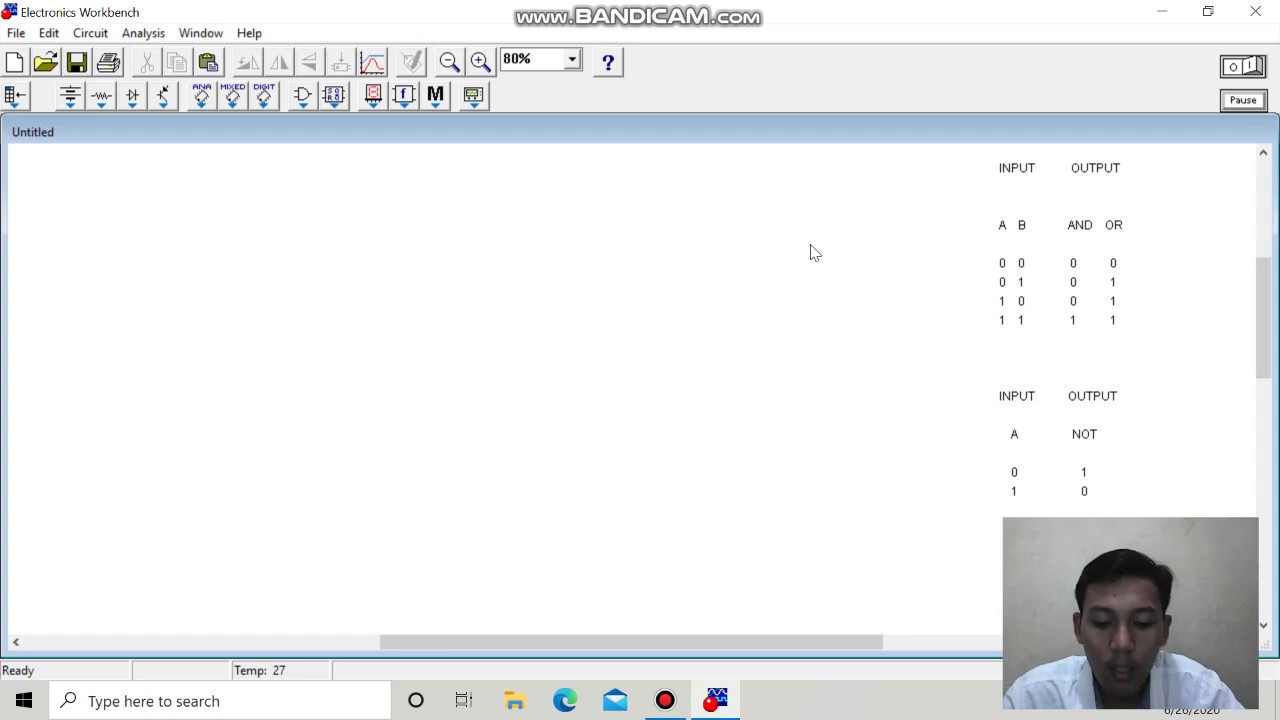 Simulasi Rangkaian Gerbang Kombinasi (AND,OR,NOT) menggunakan aplikasi ...