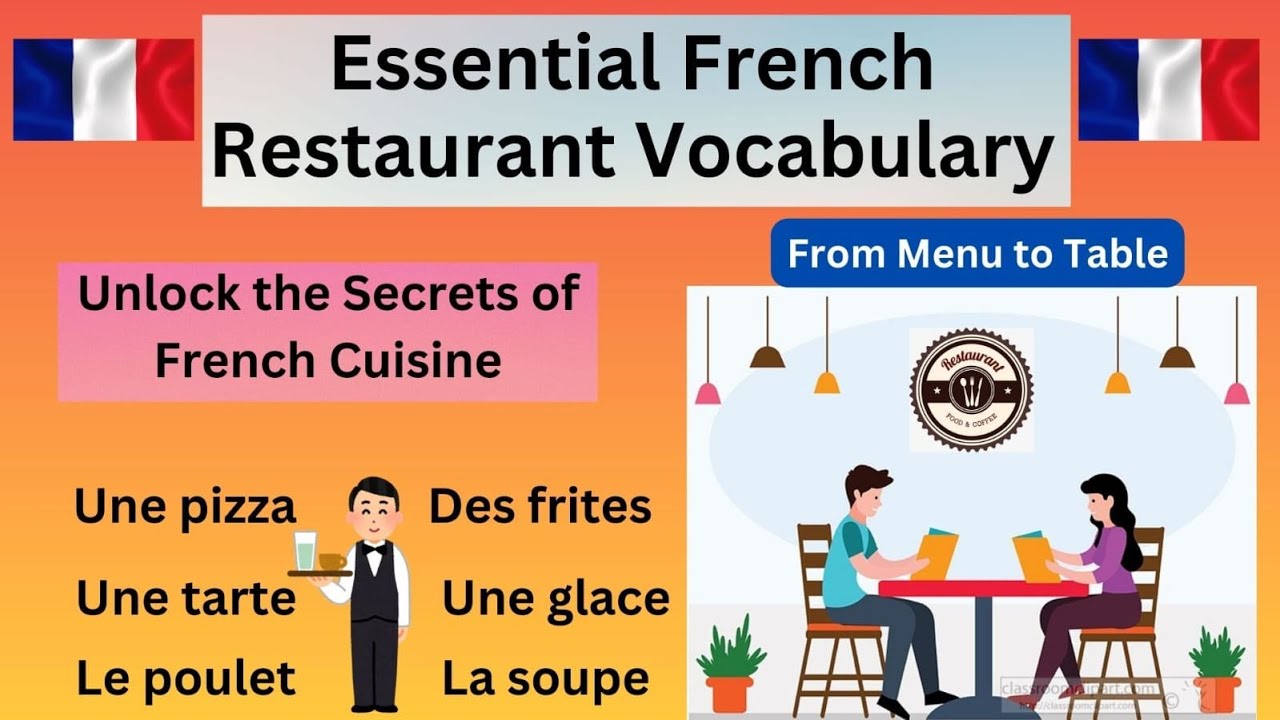 Most Common French Phrases Used @ "FRENCH RESTAURANT" - YouTube