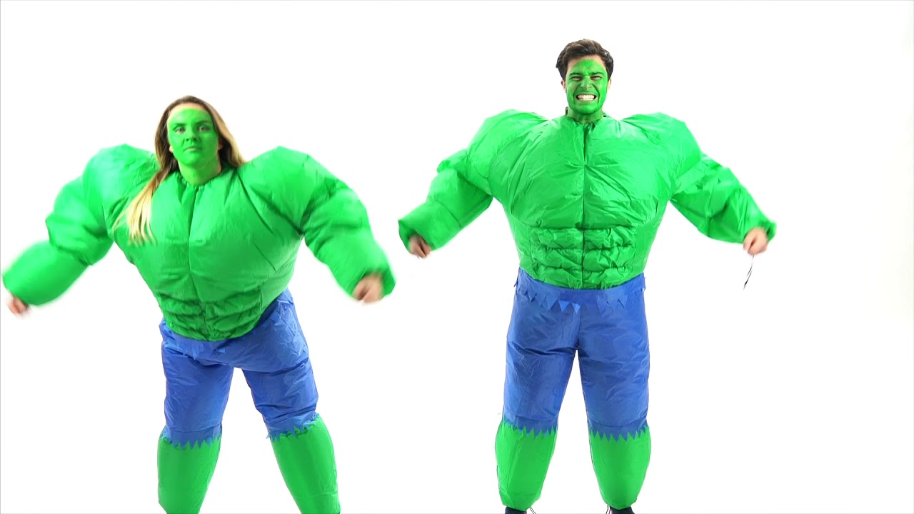 Bodysocks Adult Inflatable Hulk Costume - YouTube