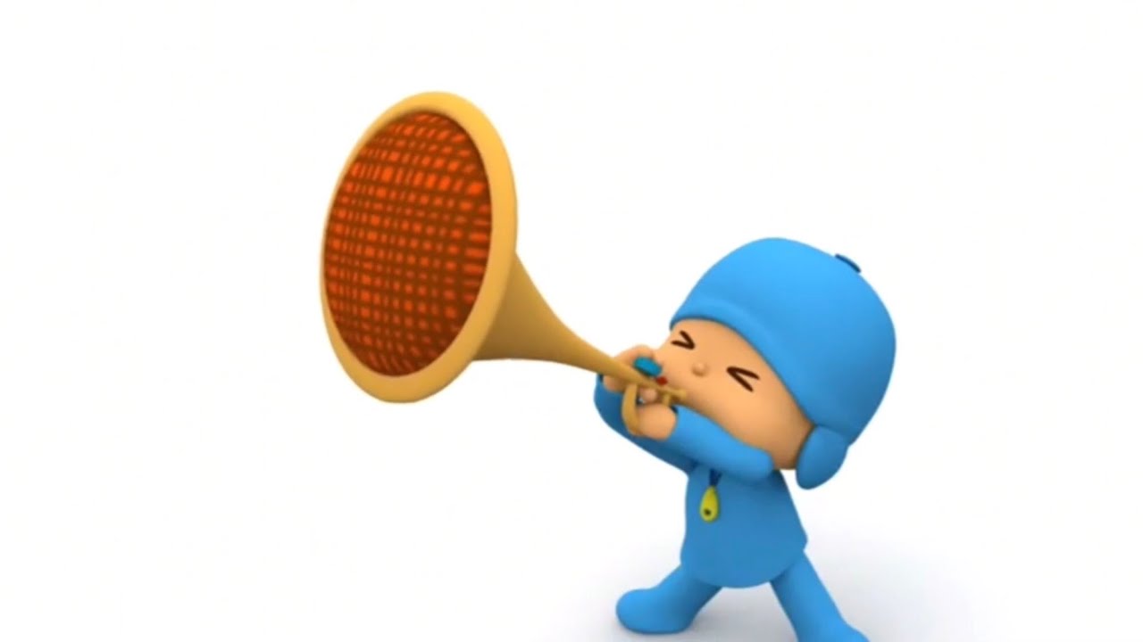 Pocoyo playing the Hispanic Corrido Music on The Radio Trumpet (MEME ...