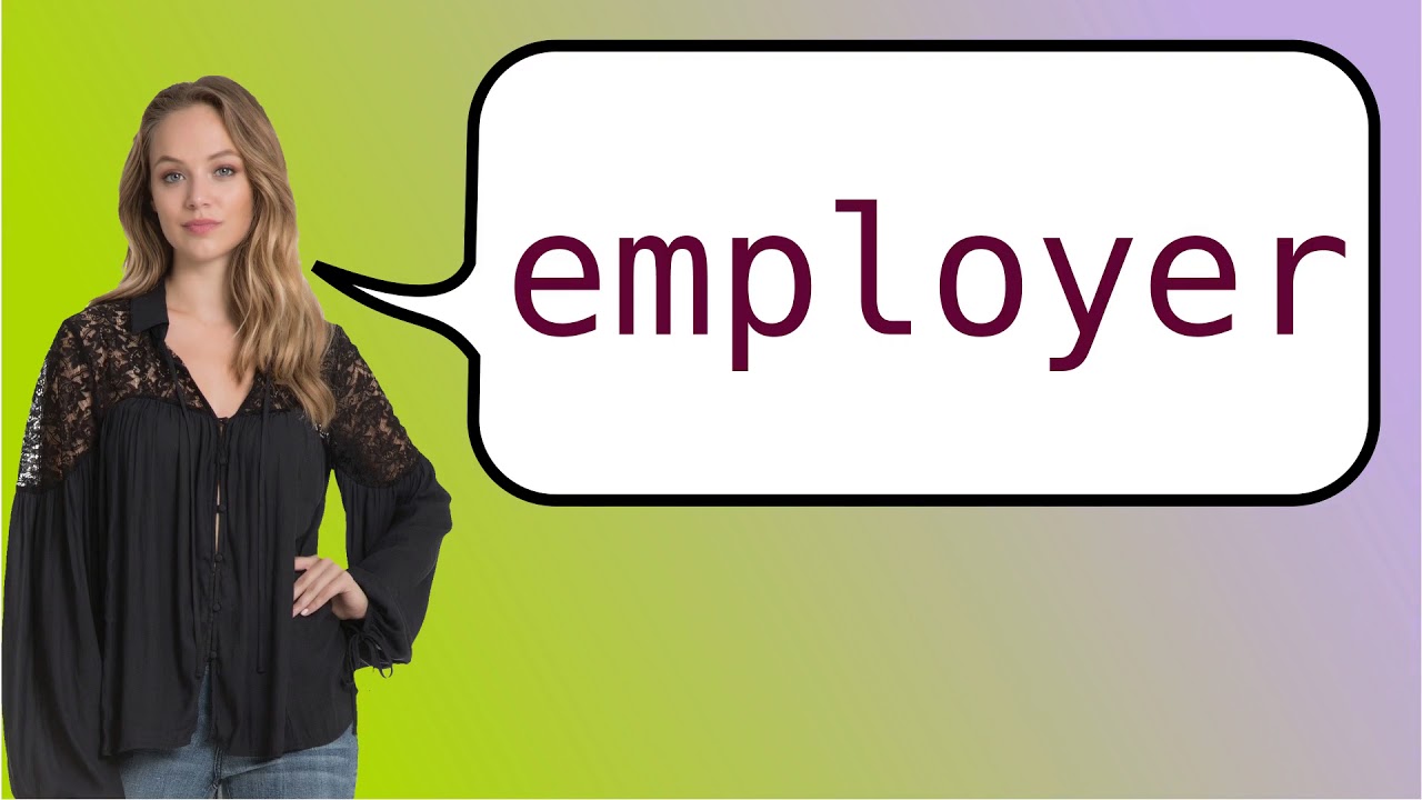 How to say 'employer' in French? - YouTube